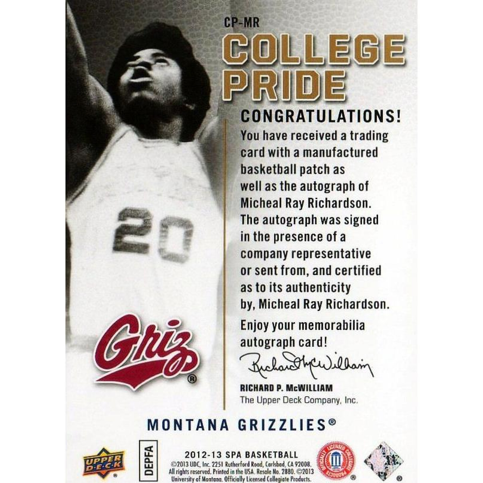 MICHAEL RAY RICHARDSON - KARTA NBA Z AUTOGRAFEM /75 - Hoops.pl