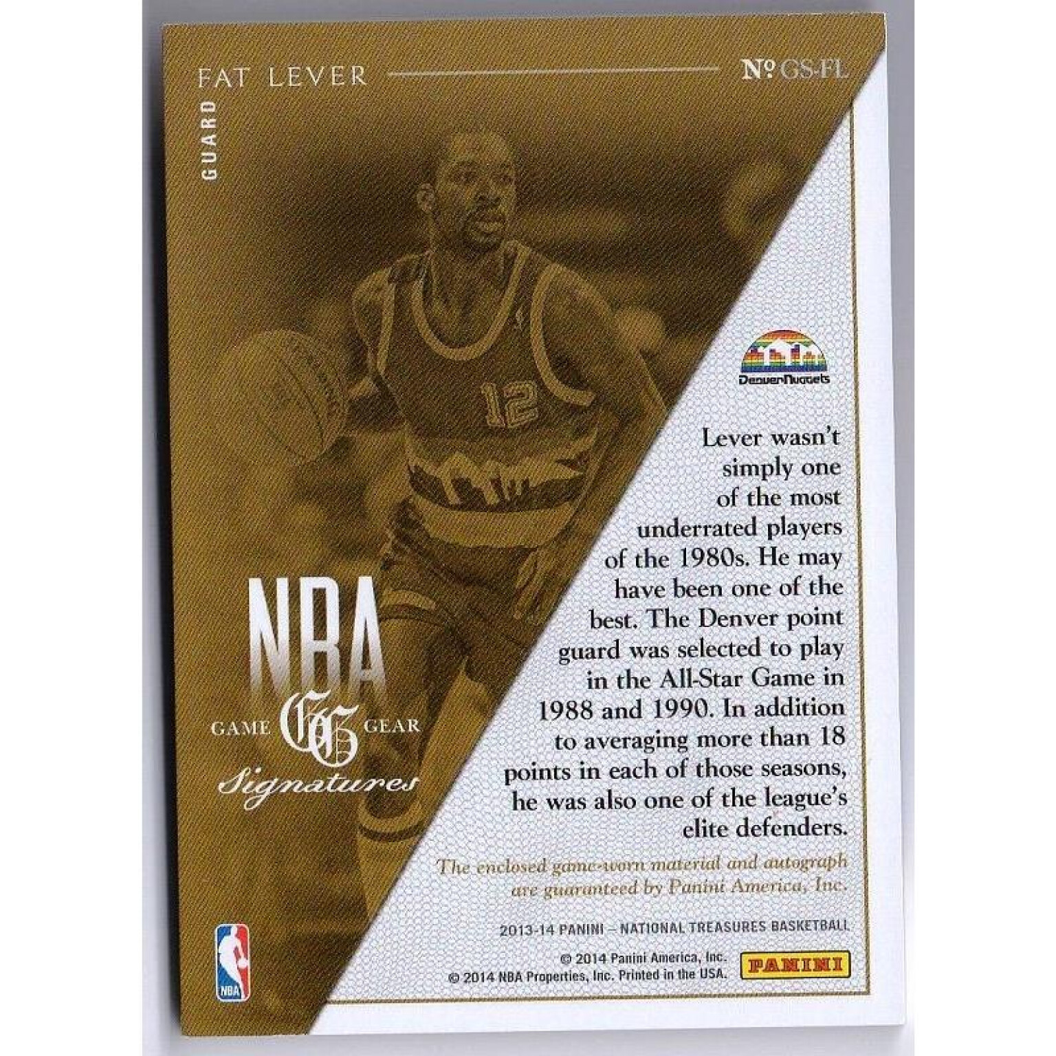 FAT LEVER - KARTA NBA Z AUTOGRAFEM /25 - Hoops.pl