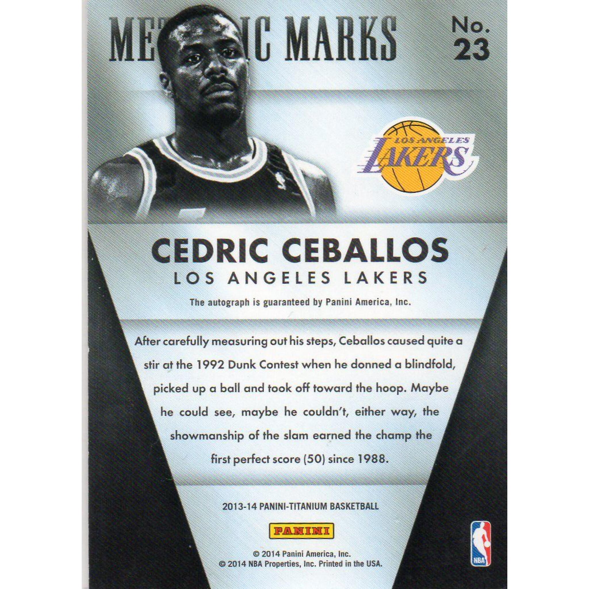 CEDRIC CEBALLOS - KARTA NBA Z AUTOGRAFEM /299 - Hoops.pl