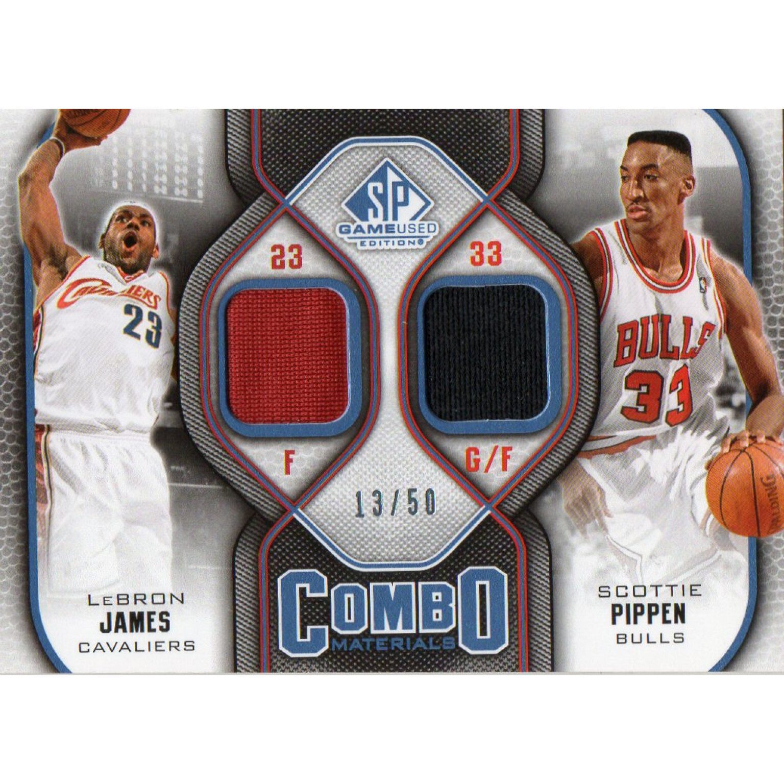LeBron James / Scottie Pippen – Karta NBA Game Used z Kawałkiem ...