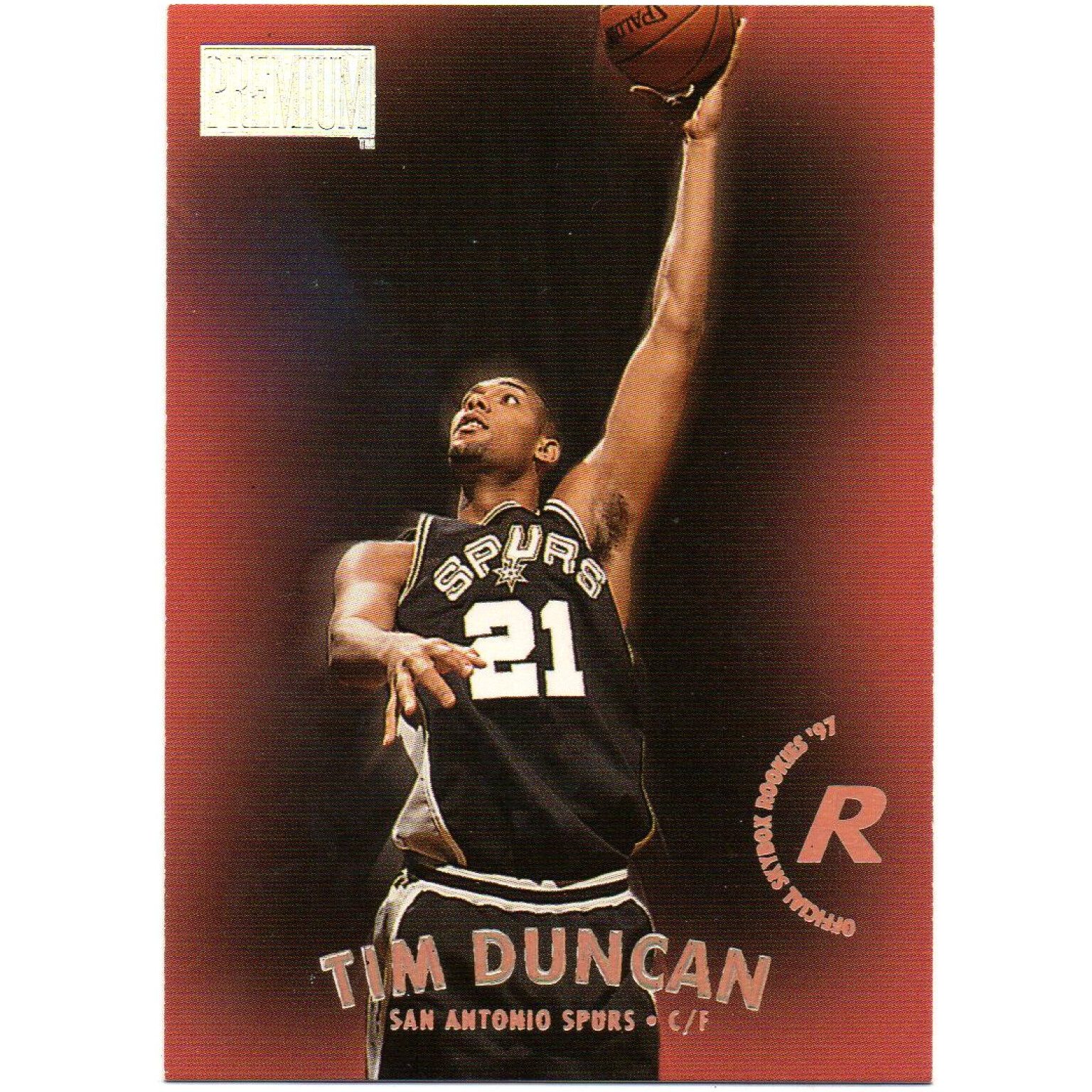 TIM DUNCAN – 1997-98 SKYBOX PREMIUM - NO. 112 ROOKIE CARD - Hoops.pl